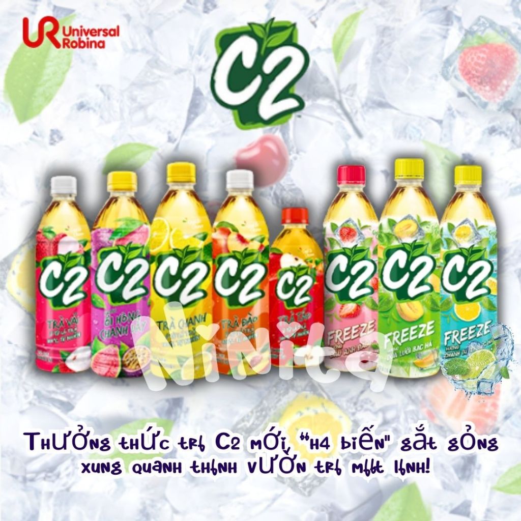 越南 C2 Trà chanh đào vải táo xanh FREEZE 檸檬綠茶 蘋果茶 檸檬茶 水果茶 飲料 | 蝦皮購物