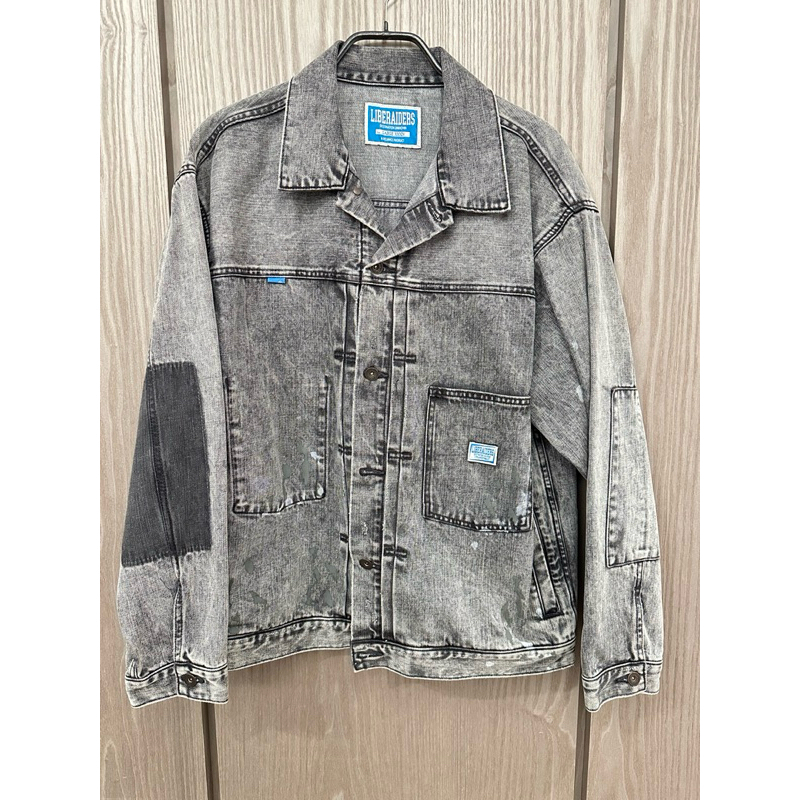 極新品Liberaiders BLEACHED DENIM JACKET COLOR:GRAY/INDIGO | 蝦皮購物