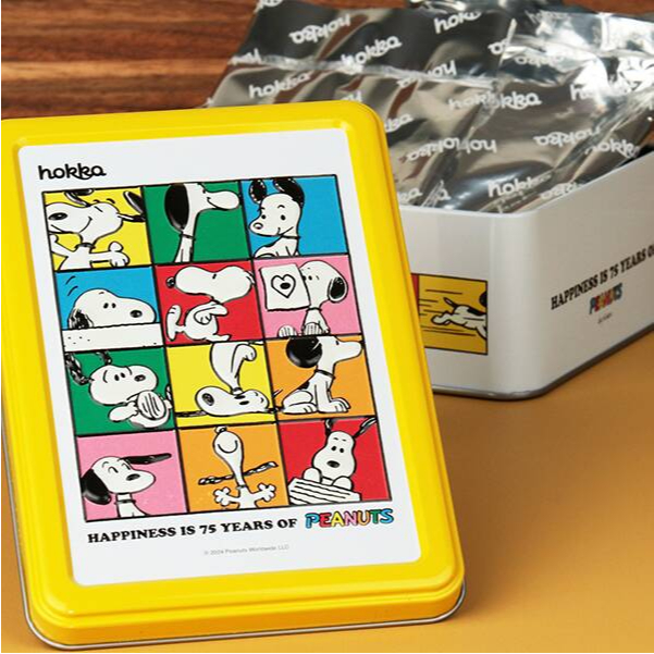 【💛現貨】Hokka 北陸製菓 史努比 75周年紀念款 米蜜 立體浮雕鐵盒餅乾 健康下午茶 送禮 禮盒 SNOOPY | 蝦皮購物