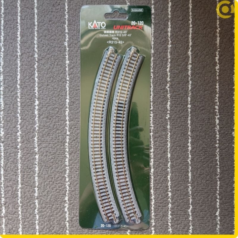 KATO 20-120 曲線線路R315-45°(R315-45) N規鐵道彎曲軌道模型 亞歐市集 | 蝦皮購物