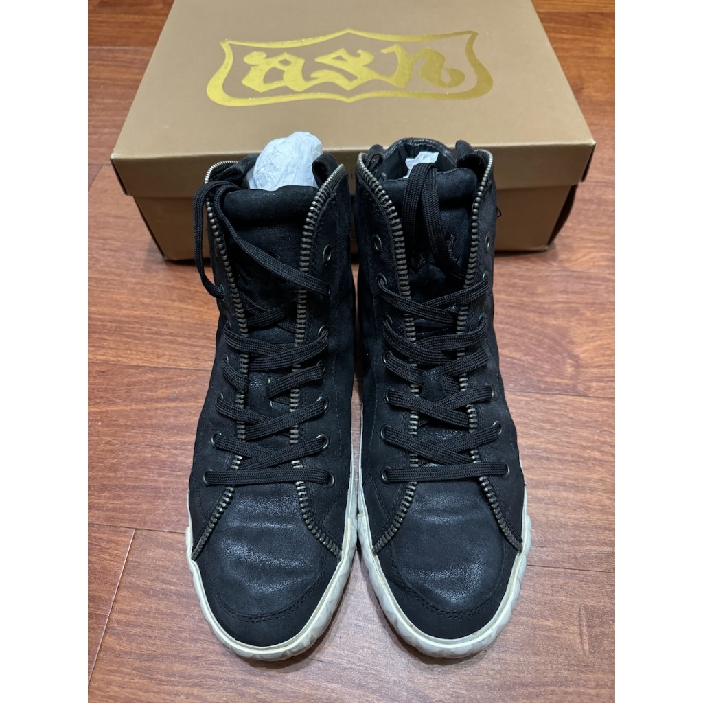 二手近全新 ASH 麂皮休閒鞋 增高鞋墊 高筒鞋 黑色 尺寸EU42 男款 spider | 蝦皮購物