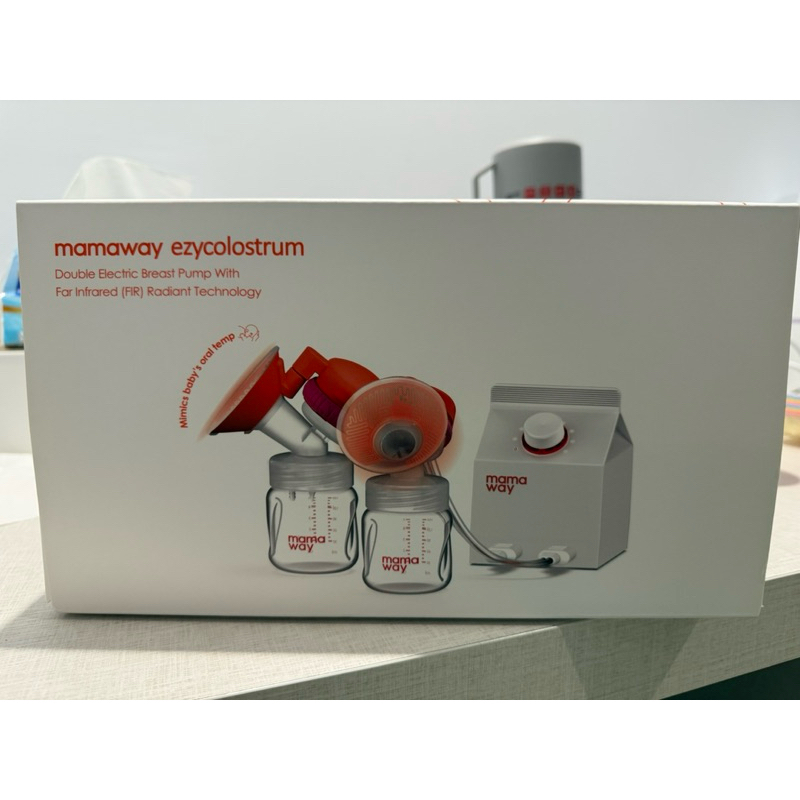 【近全新】媽媽餵 MAMAWAY 雙邊電動吸乳器 遠紅外線 溫感 9.5成新 保固中 | 蝦皮購物