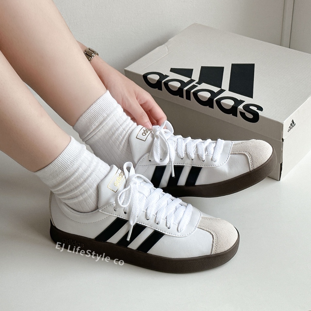-EJ- 現貨 ADIDAS NEO VL COURT 白色 麂皮 焦糖底 平替版SAMBA ID6015 JQ2470 | 蝦皮購物