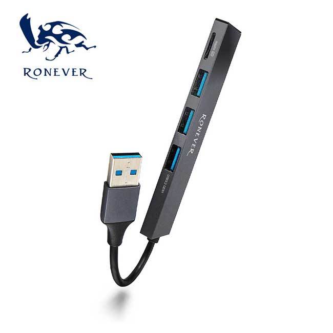 【祥昌電子】RONEVER PC026 鋁合金 USB3.2 二合一 集線器 HUB 讀卡機 USB擴充埠 | 蝦皮購物