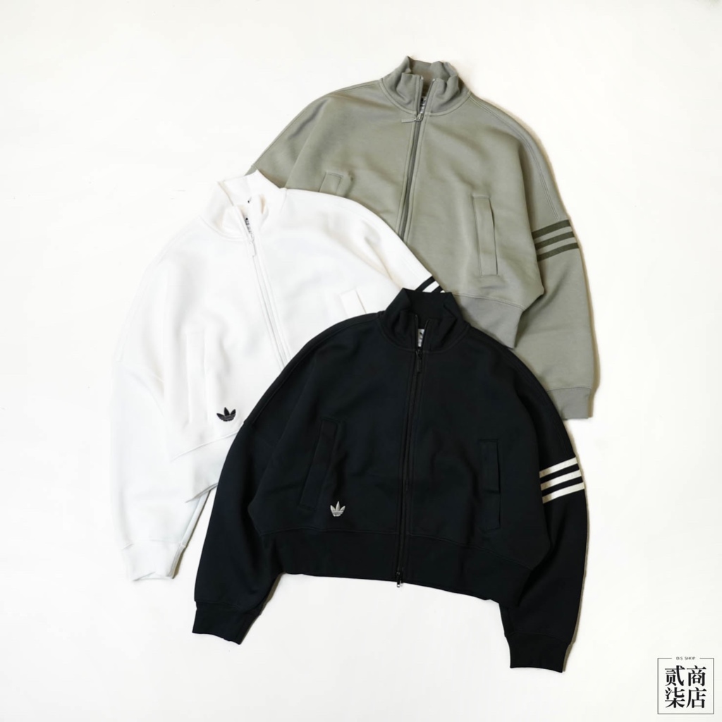 貳柒商店) ADIDAS NEUCL 女款 三葉草 外套 寬鬆 短版 三線 IY7572 JI8495 JI8494 | 蝦皮購物