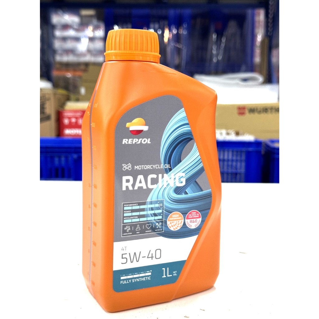 《油工坊》【整箱12罐】REPSOL Racing 5W40 4T 全合成 競技 JASO MA2 西班牙原裝 | 蝦皮購物