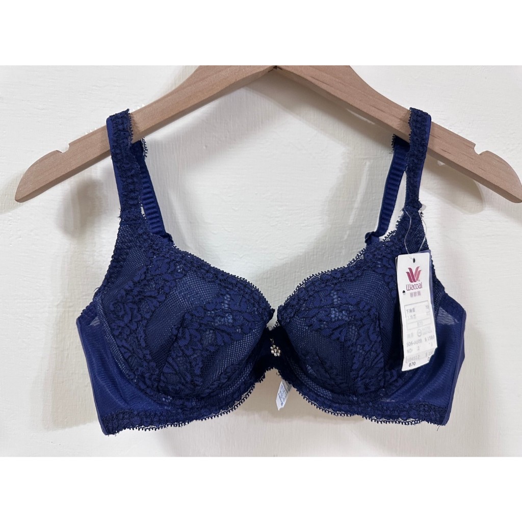 華歌爾 深v 系列 B70 零碼 精緻內衣 專櫃內衣 32B 70B 藍色 | 蝦皮購物