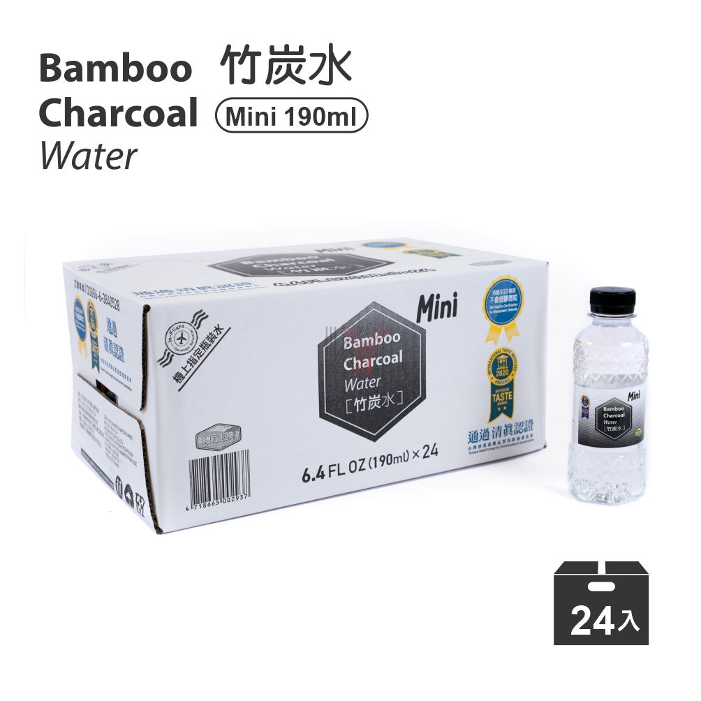 【W 生活館】 慢活小農 190ml Mini 竹炭水 (24入/箱) 鑽石瓶 箱裝水 礦泉水 | 蝦皮購物