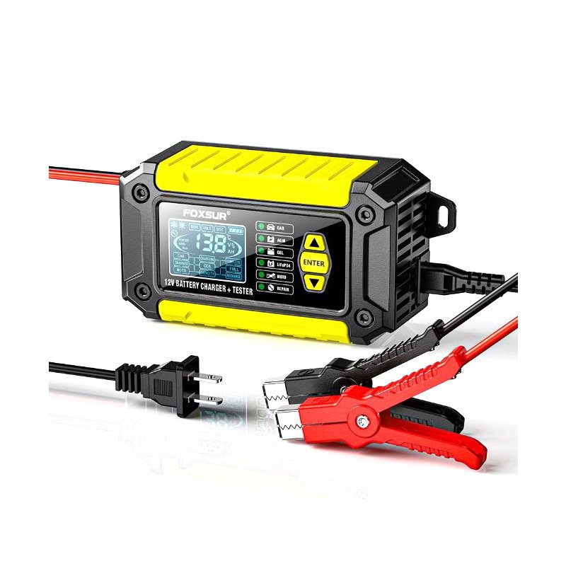 福克斯 FTC-1206 12V 6A 汽車電瓶脈衝充電器 + 電瓶壽命測試器 50 - 995 CCA 二合一 | 蝦皮購物