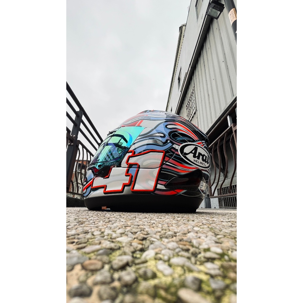 預購 任我行騎士 ARAI RX-7X HAGA WSBK #41 全罩 賽事等級 彩繪 RX7X RX7 藍火焰 | 蝦皮購物