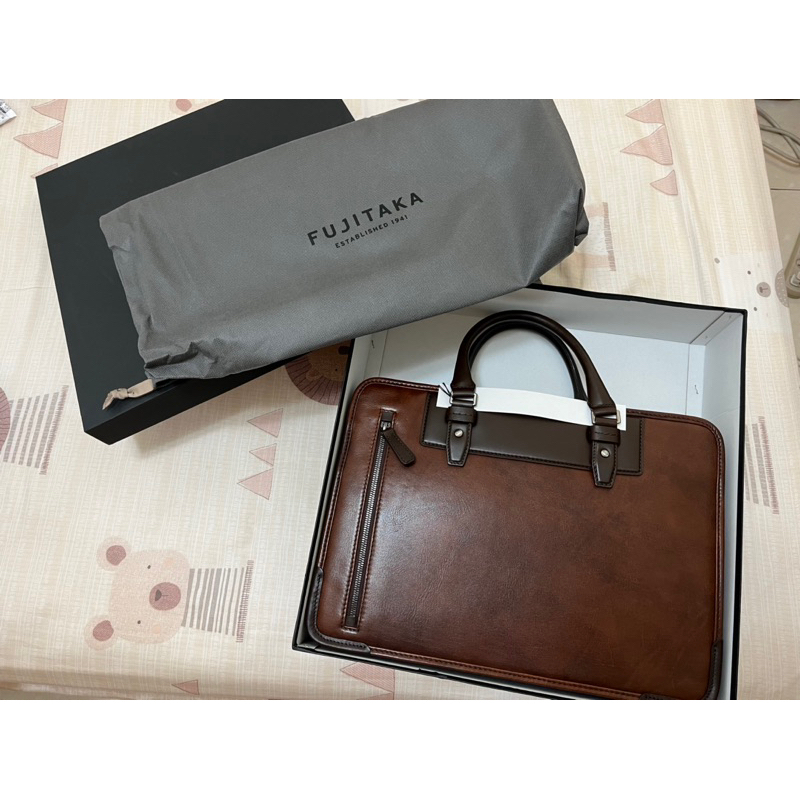 FUJITAKA エー レザービジネスバッグ A4日本正品 質感公事包 皮革 生日 情人節 父親節節慶送禮 | 蝦皮購物
