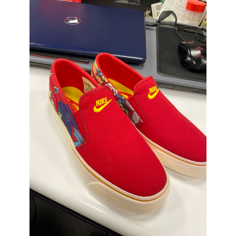 Nike RARE Red Toki Slip US7 平底鞋 帆布鞋 樂福鞋 24cm | 蝦皮購物