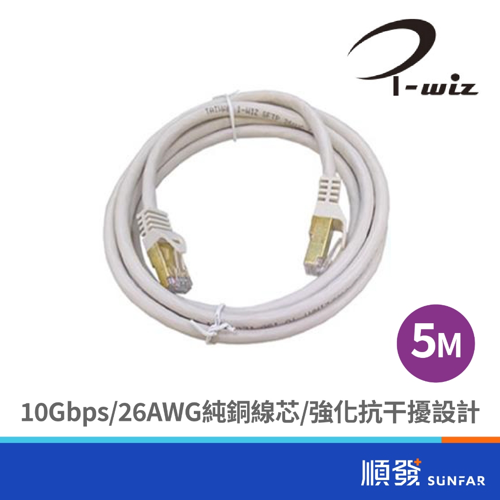I-WIZ 彰唯 Cat.6A 多重屏蔽抗干擾 網路線 5M | 蝦皮購物