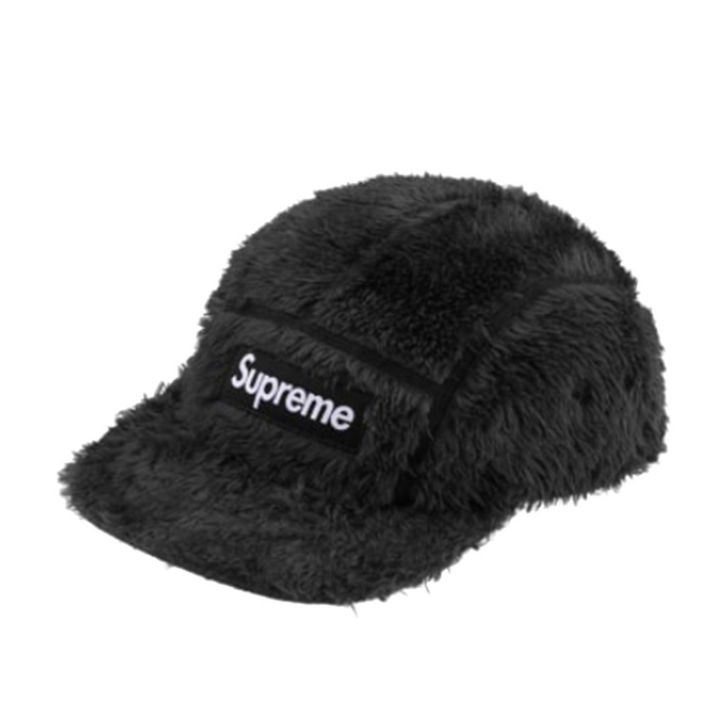 「Doushop」Supreme Fuzzy Camp Cap Black / White | 蝦皮購物