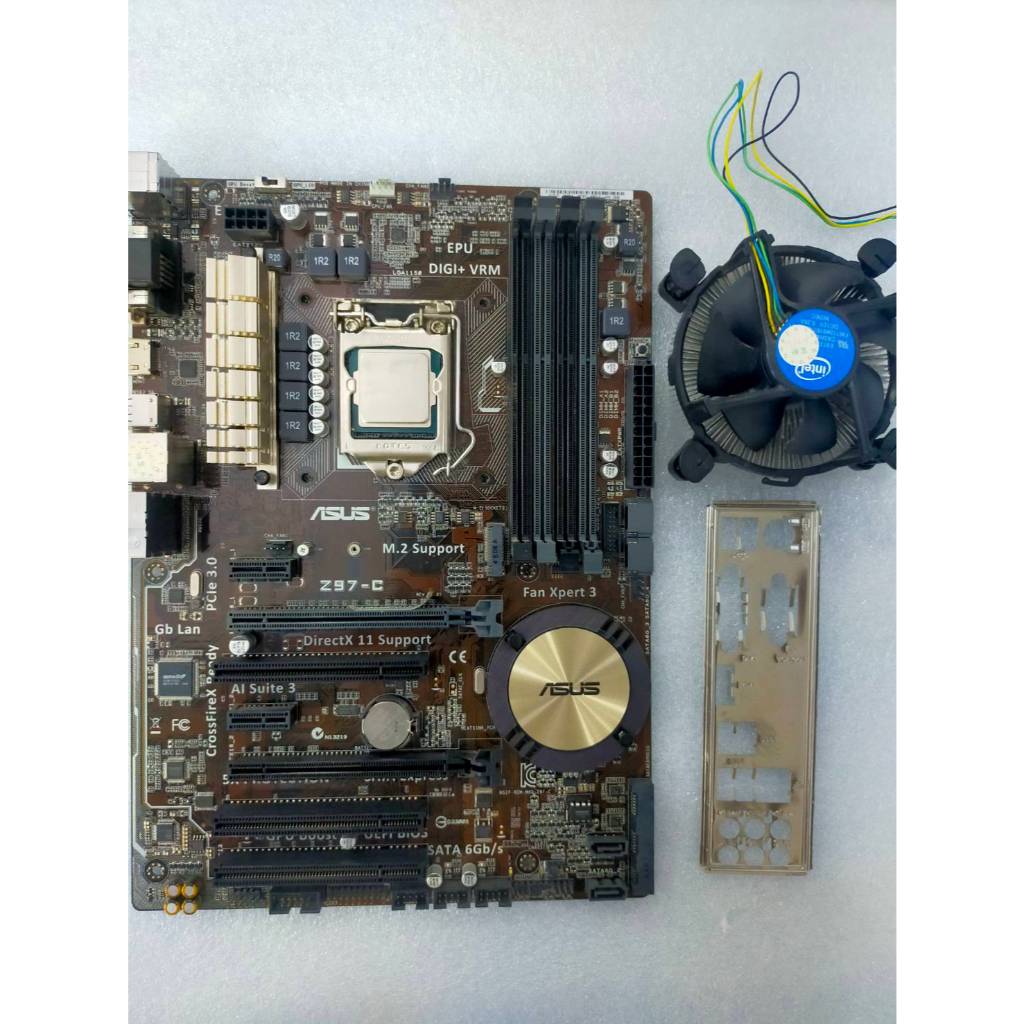 ASUS華碩 Z97-C / Z97-P主機板+風扇+檔板+CPU i7-4790 / i7-4790K | 蝦皮購物