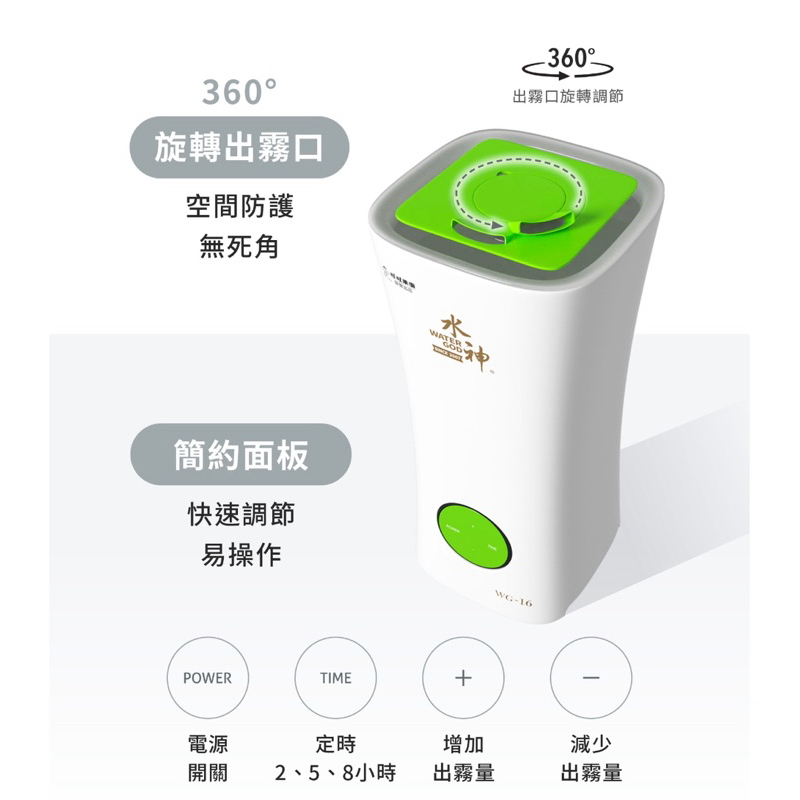 【原價2900】在高雄 旺旺 水神 專用霧化器 WG-16 噴霧器 霧化機 2.5L 噴霧機 水氧機 音波震盪 加濕器 | 蝦皮購物