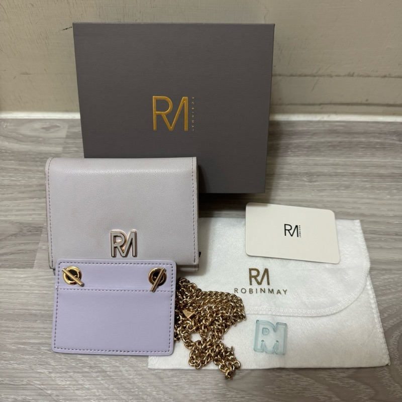 現貨秒出 二手有使用痕跡 RM Robinmay 蔓莉真皮鐵鍊短夾 皮夾 短夾 中夾 斜背包 側背包 小包包 小廢包 | 蝦皮購物