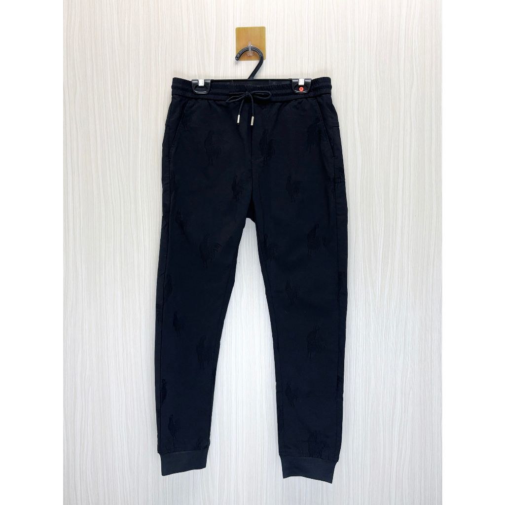 PLAYBOY 專櫃 黑色素面束口運動長褲 (編號25020837 | 蝦皮購物