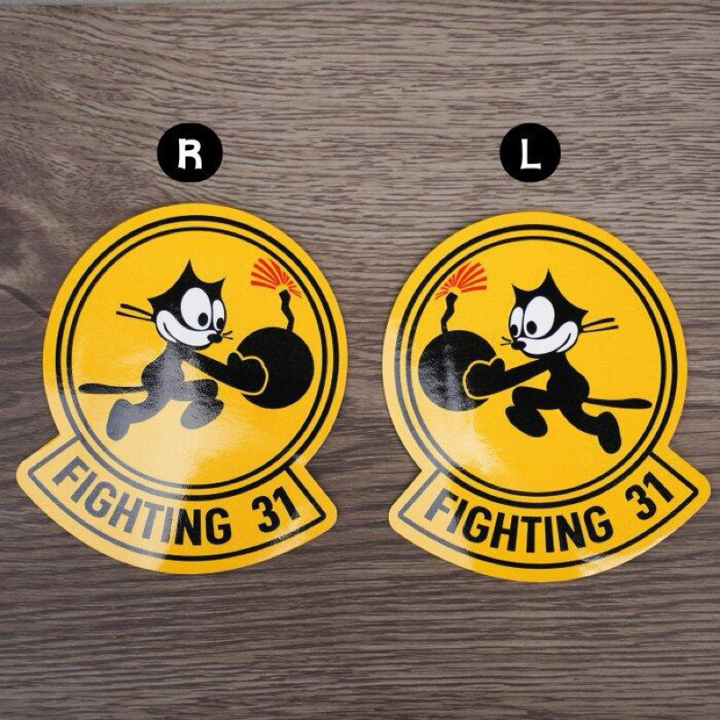FELIX FIGHTING 31 VFA-31 經典菲力貓 貼紙 | 蝦皮購物