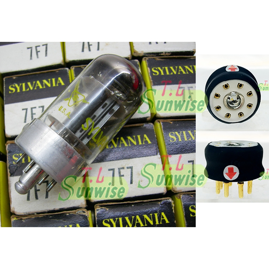可直接取代 6SL7 ︽NO:6309 美國 SYLVANIA 7F7 (NIB) 真空管 附 ︽NO:9906 轉接座 | 蝦皮購物