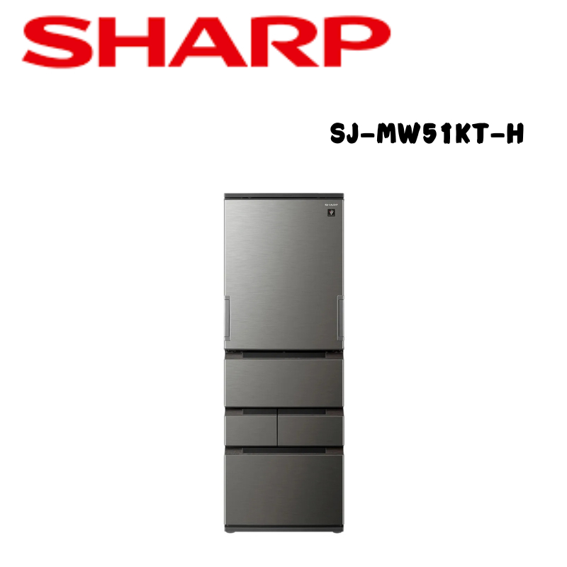 聊聊全網最低♥台灣本島運送--SJ-MW51KT-H 【SHARP 夏普】504公升自動除菌離子任意五門灰冰箱 | 蝦皮購物