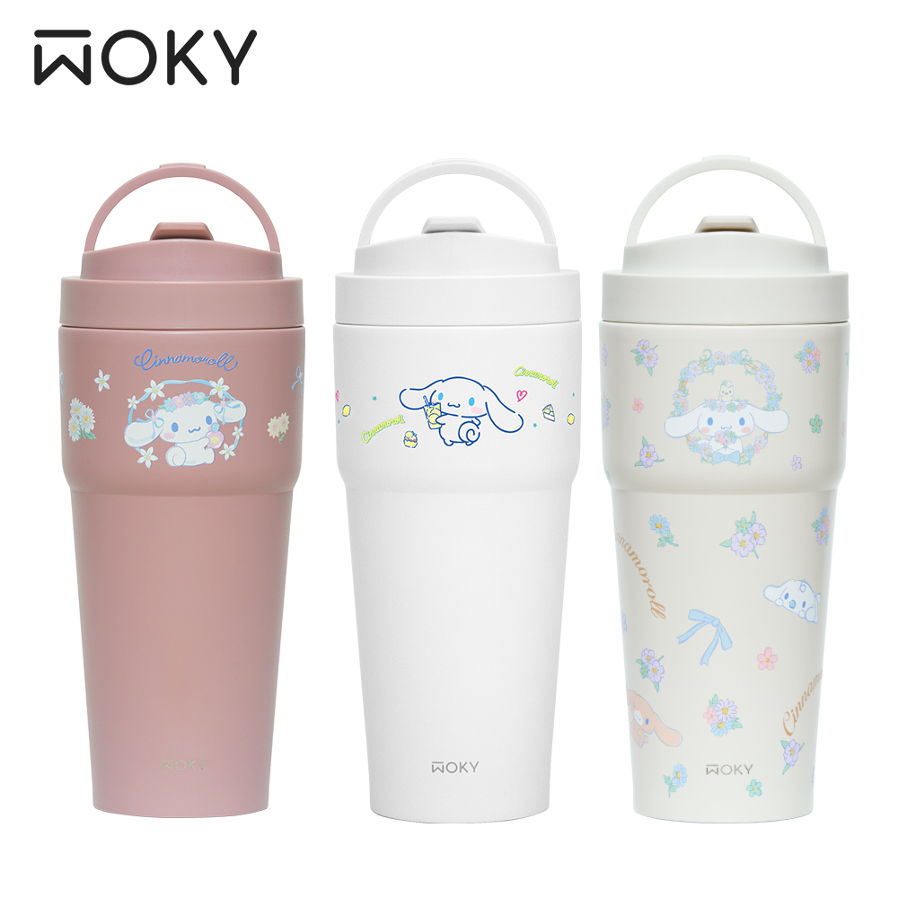 【WOKY X 三麗鷗】大耳狗聯名渾圓杯雙層陶瓷750ml (二代防漏-附矽膠吸管) | 蝦皮購物