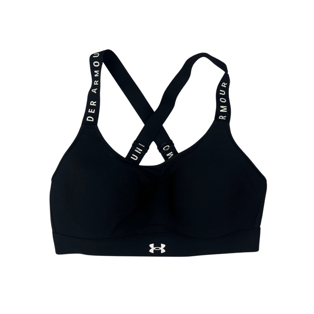 【JABOW運動生活館】UNDER ARMOUR 高衝擊 運動內衣 後扣式 固定胸墊 黑 1351994001 | 蝦皮購物