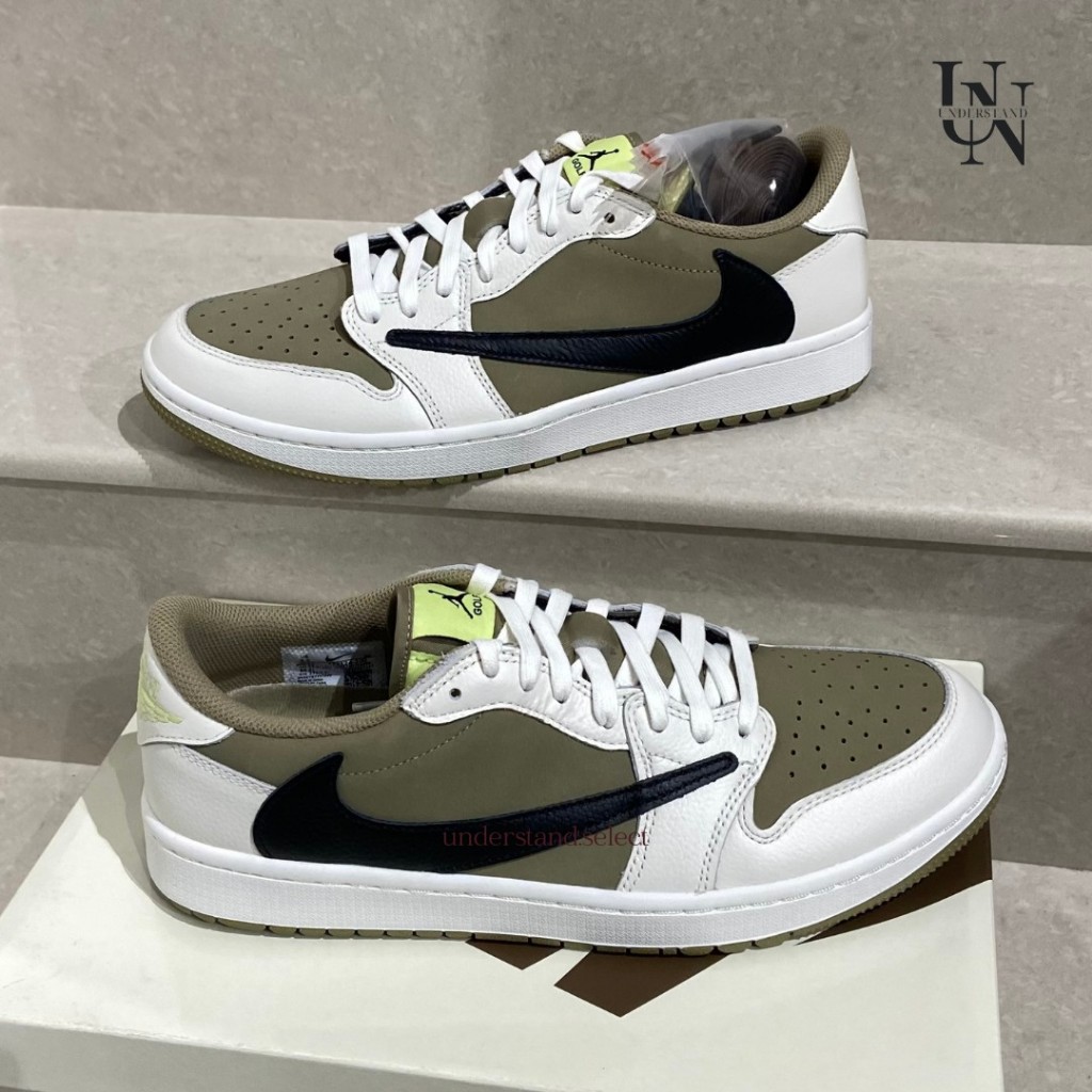 UN Air Jordan 1 golf x Travis Scott 高爾夫倒鉤 白墨綠 倒勾 FZ3124-200 | 蝦皮購物
