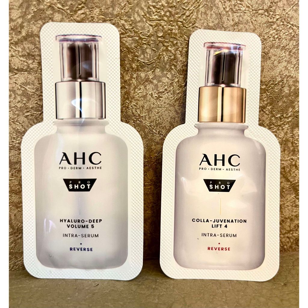 【AHC】AHC 醫美科研 超導水光玻尿酸精華 / 雙波抗老多肽膠原精華 1ml 試用包 旅行隨身包 小樣試用 | 蝦皮購物