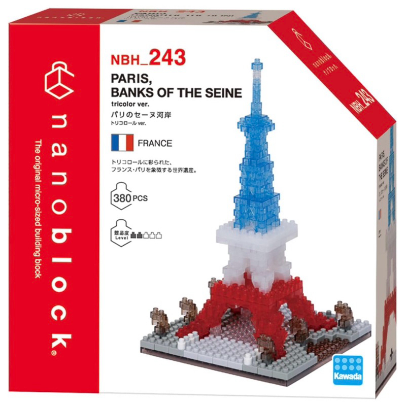 nanoblock nbh-243 巴黎奧運限定 三色國旗收藏版 艾菲爾鐵塔 巴黎鐵塔 塞納河畔 | 蝦皮購物