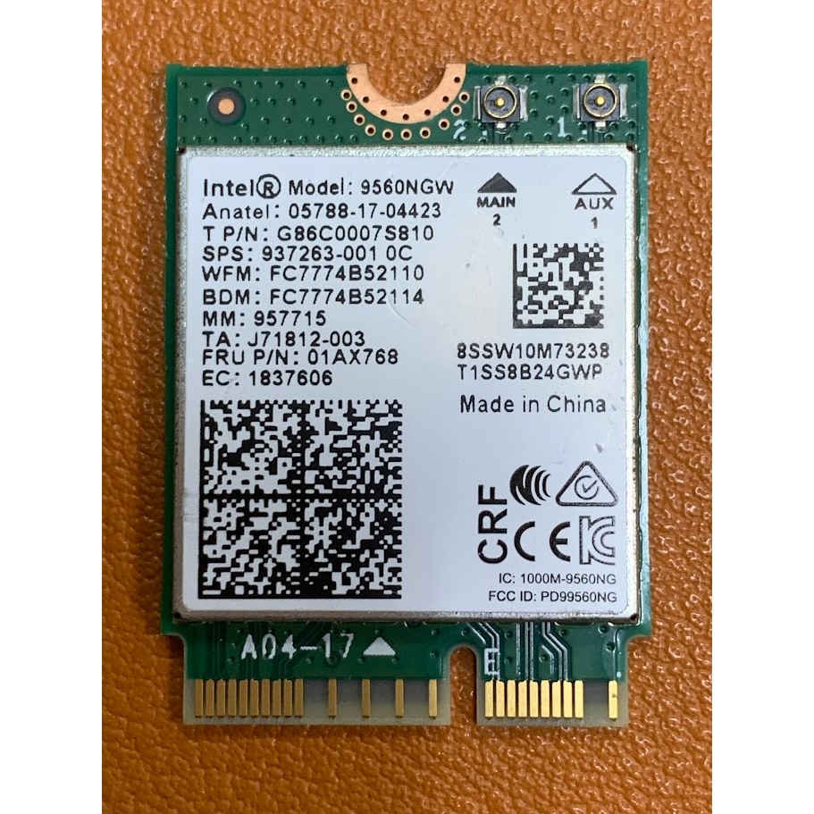 「Intel Wireless-AC 9560NGW 無線網卡 M.2 2230 雙頻 Wi-Fi 5 1.73Gbps | 蝦皮購物