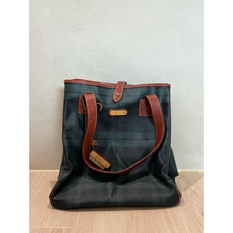 Polo santa roberta經典綠格大水桶包 | 蝦皮購物