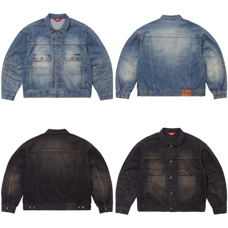 HS⚑ Supreme Distressed Selvedge Trucker Jacket 丹寧外套日本 HS⚑ Supreme Distressed Selvedge Trucker Jacket 丹寧外套日本