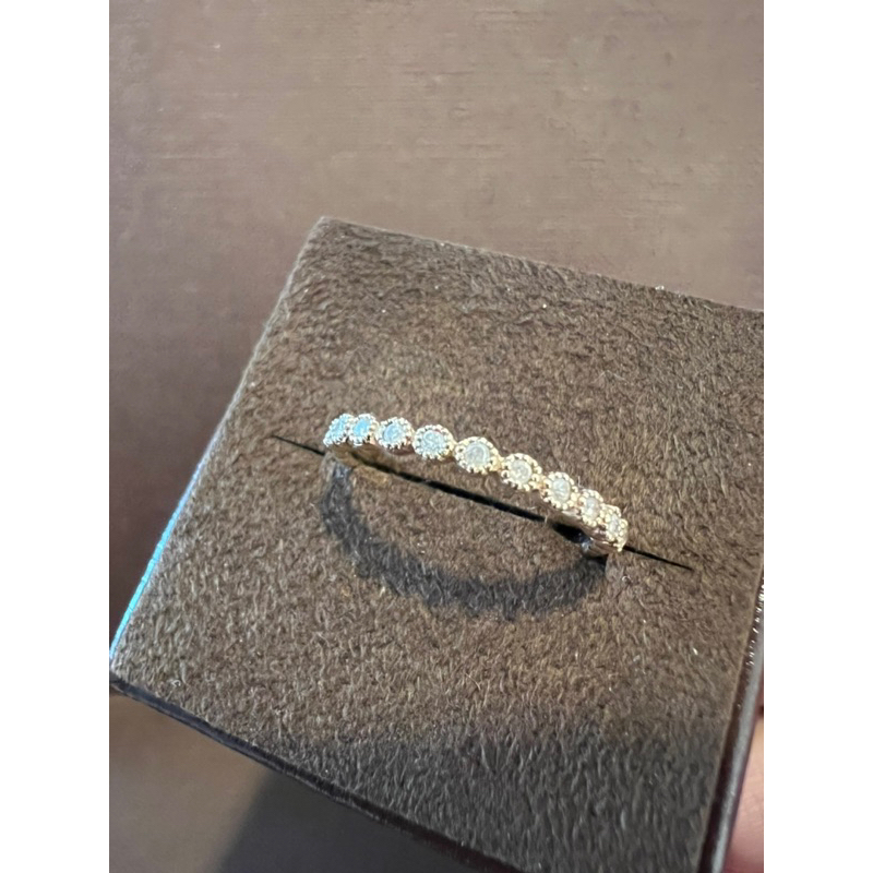 極新 Agete 千穀粒戒 排鑽 戒指 11號 10k 經典款 疊搭單戴都美 | 蝦皮購物