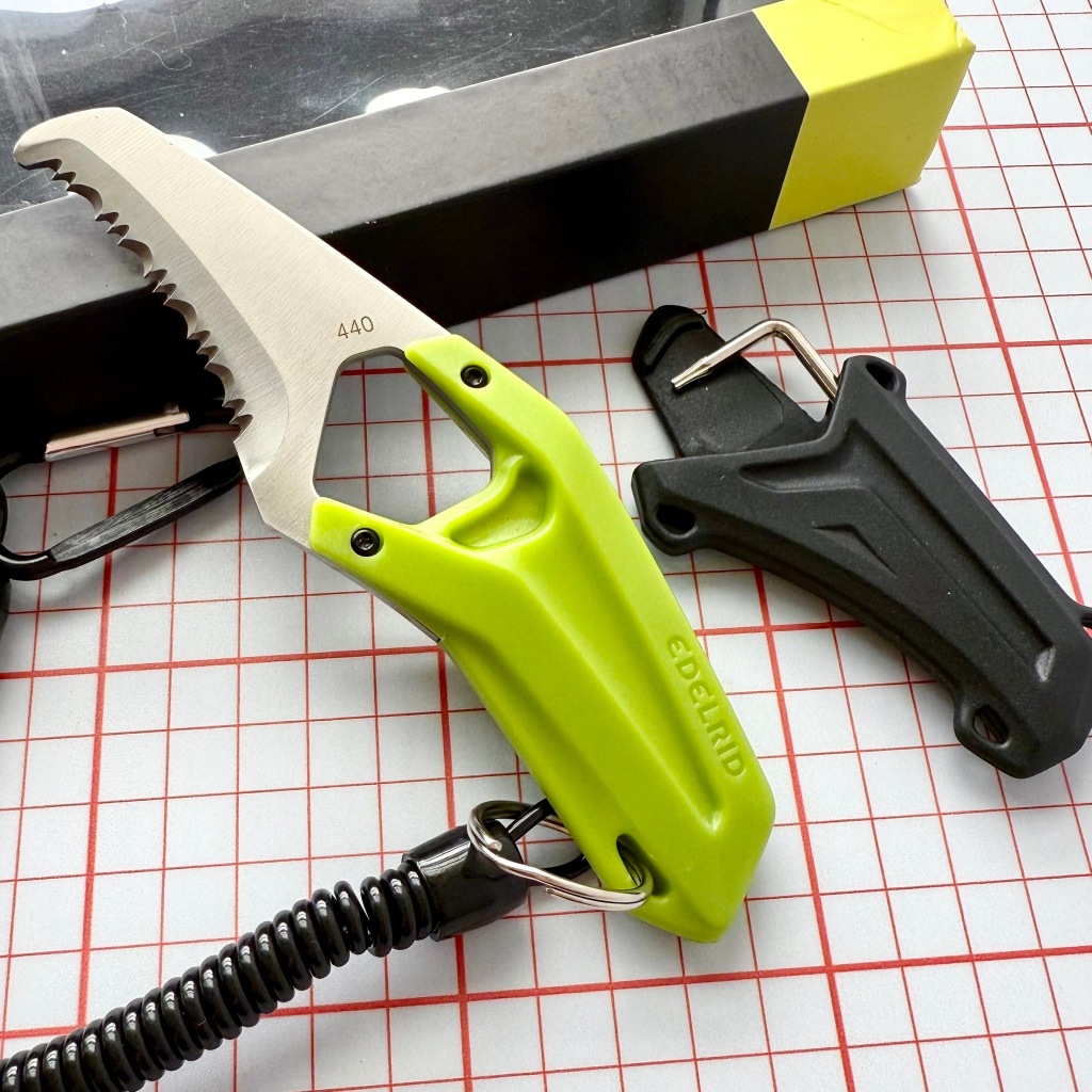 【隔壁山友】現貨+發票 Edelrid Rescue Canyoning Knife 割繩刀 工具繩刀 割繩 溯溪 | 蝦皮購物