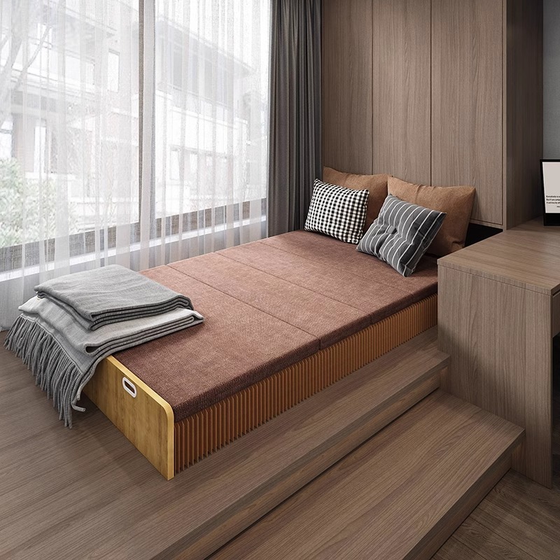 免運#辦公室午休單人床 可折叠小戶型風琴伸縮床 省空間雙人沙發床 陪護床 十八紙折疊床 多功能折疊床 折疊紙床 贈送床墊 | 蝦皮購物