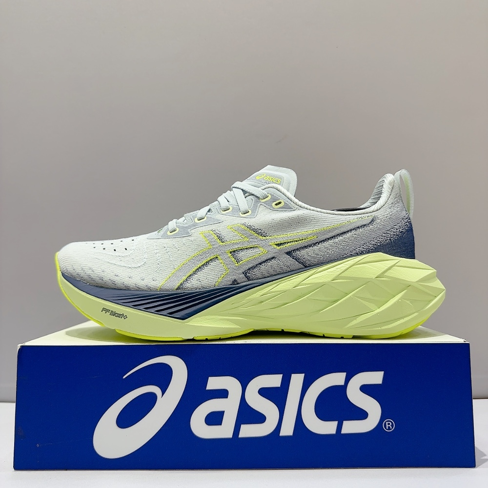 ASICS NOVABLAST 4 男生 灰色 螢光綠 舒適 彈力 緩震 運動 慢跑鞋 1011B693-022 | 蝦皮購物