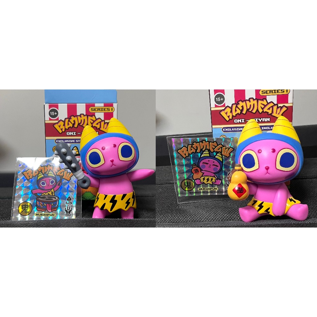 Unbox badmeaw baby oni 隱藏版一對 粉紅鬼 盲盒 bad meaw | 蝦皮購物