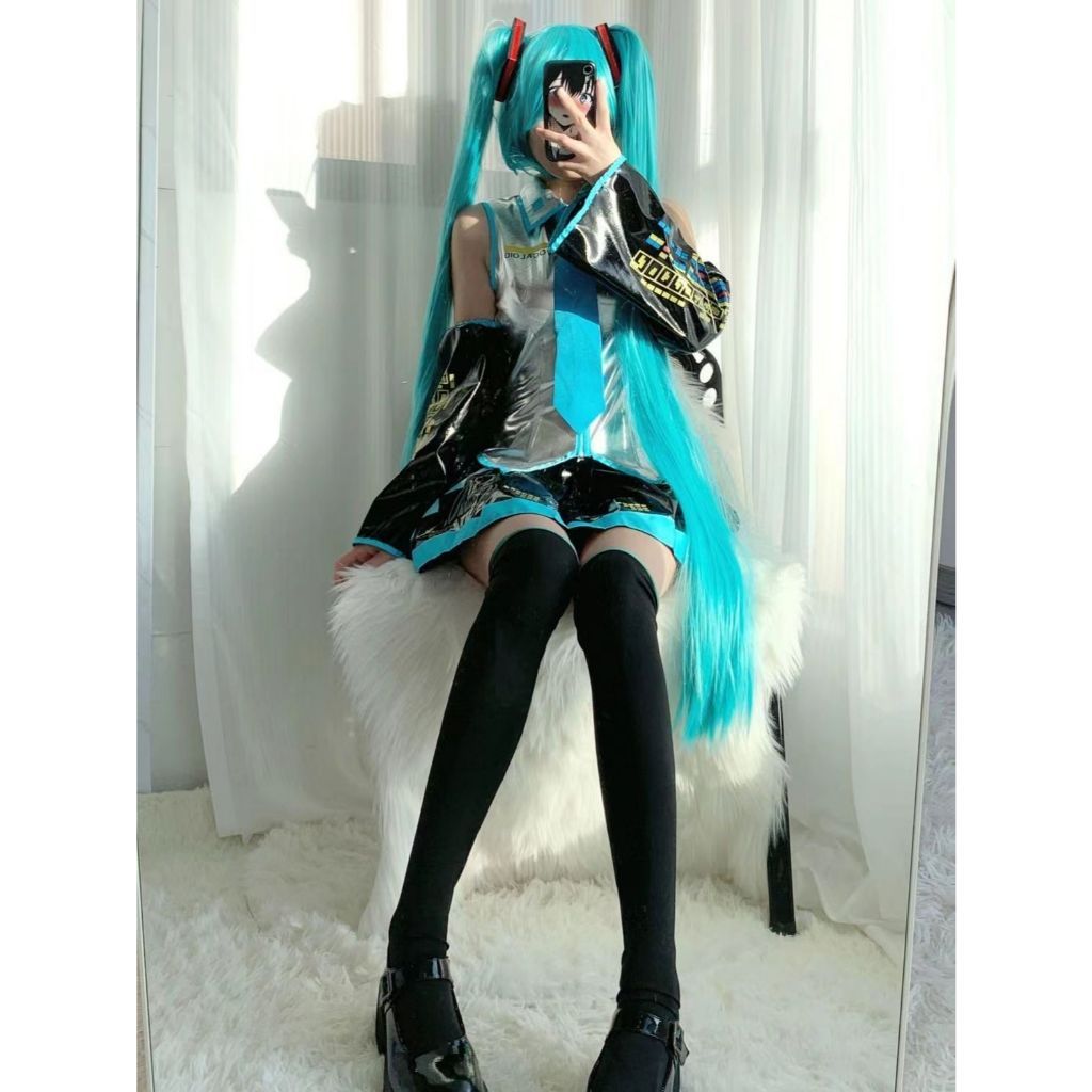 熱賣 萬聖節服裝 初音未來cos MIKU 公式服 cos服 初音衣服 初音cosplay服裝 角色扮演 假髮 耳機 | 蝦皮購物