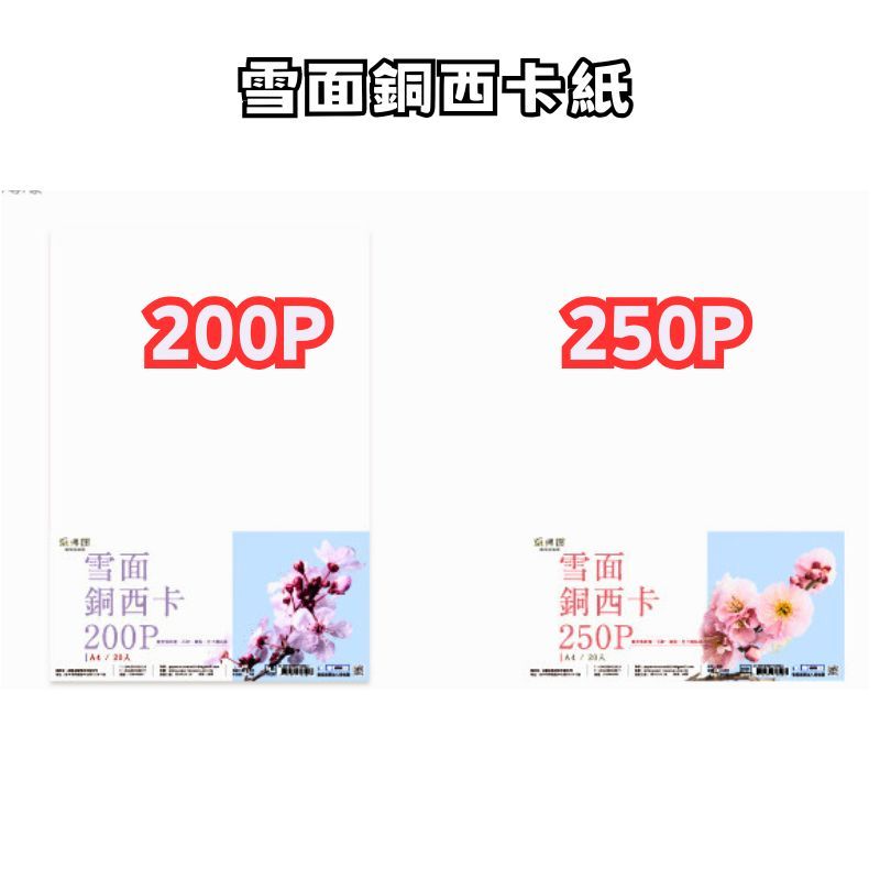 A4 200P-250P 雪面銅西卡(20入) | 蝦皮購物