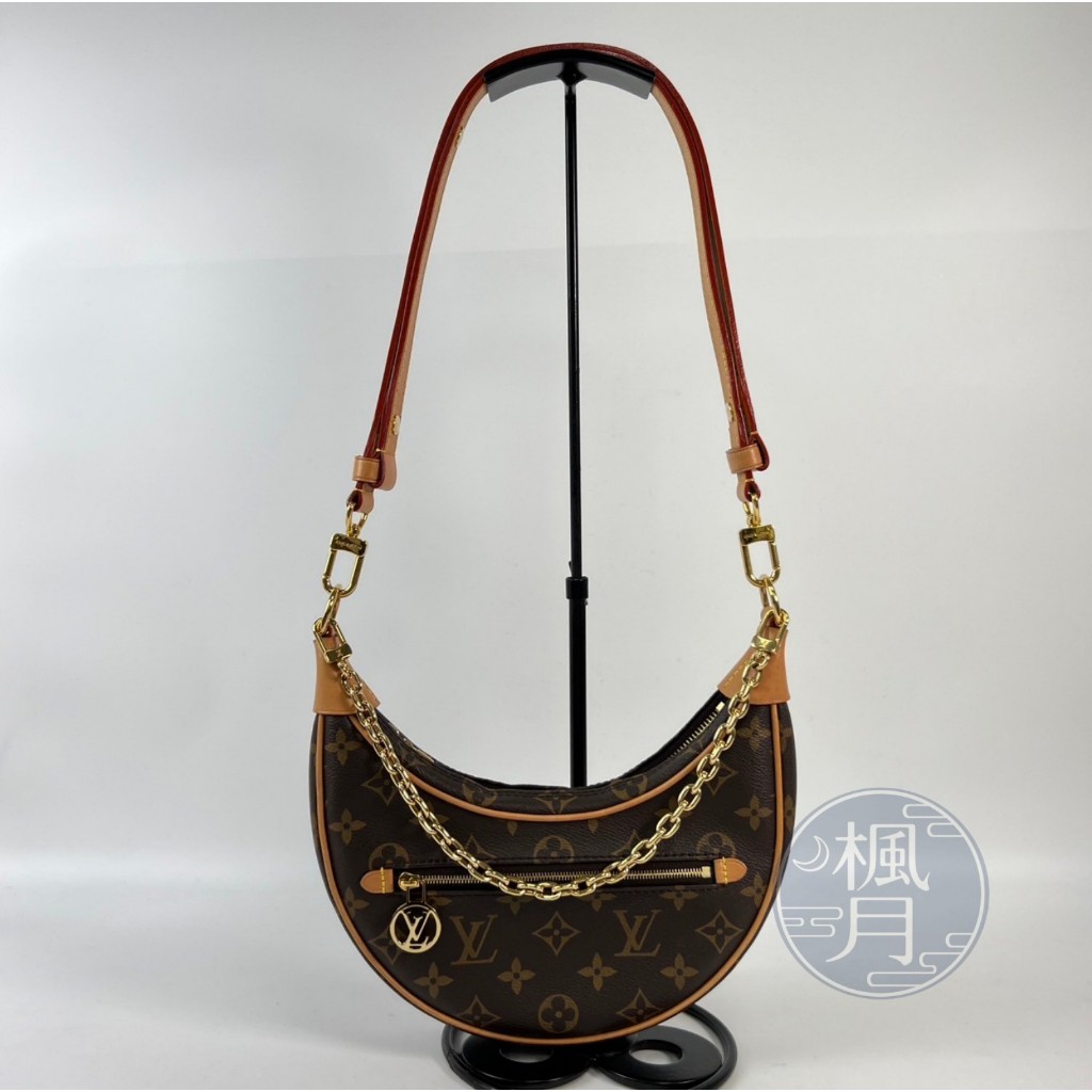 LOUIS VUITTON M81098 晶片款 原花 LOOP 彎月包 PM LV | 蝦皮購物