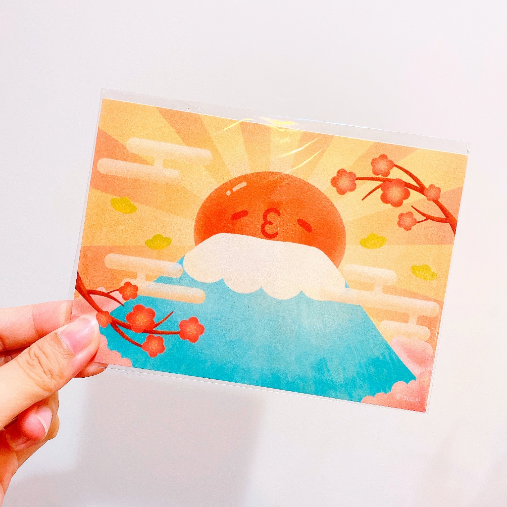 TACO.XI 富士山原創明信片 postcard 插畫 文創 原創 卡片 日系 | 蝦皮購物