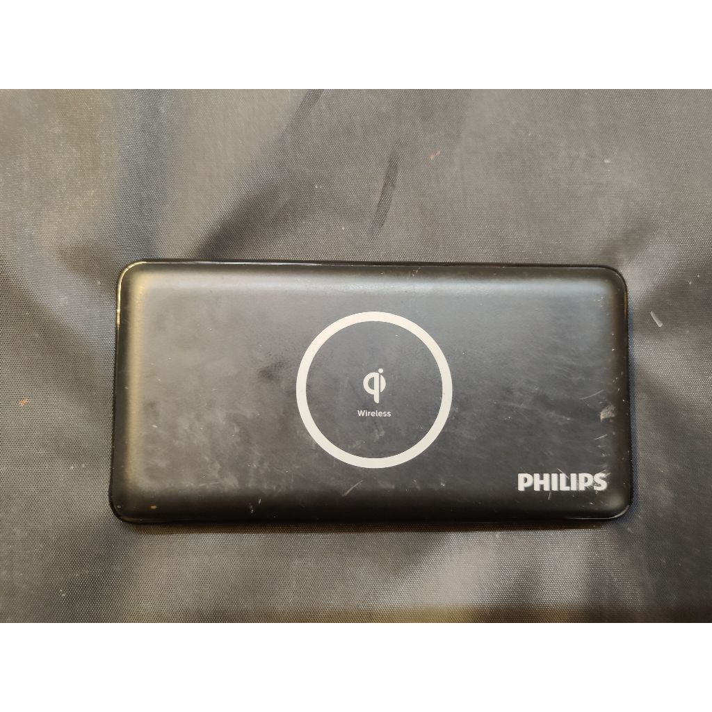 出清價! 網路最便宜2手功能完好 DLP9611 Philips 飛利浦 10000mAh Qi 無線充電 行動電源 | 蝦皮購物