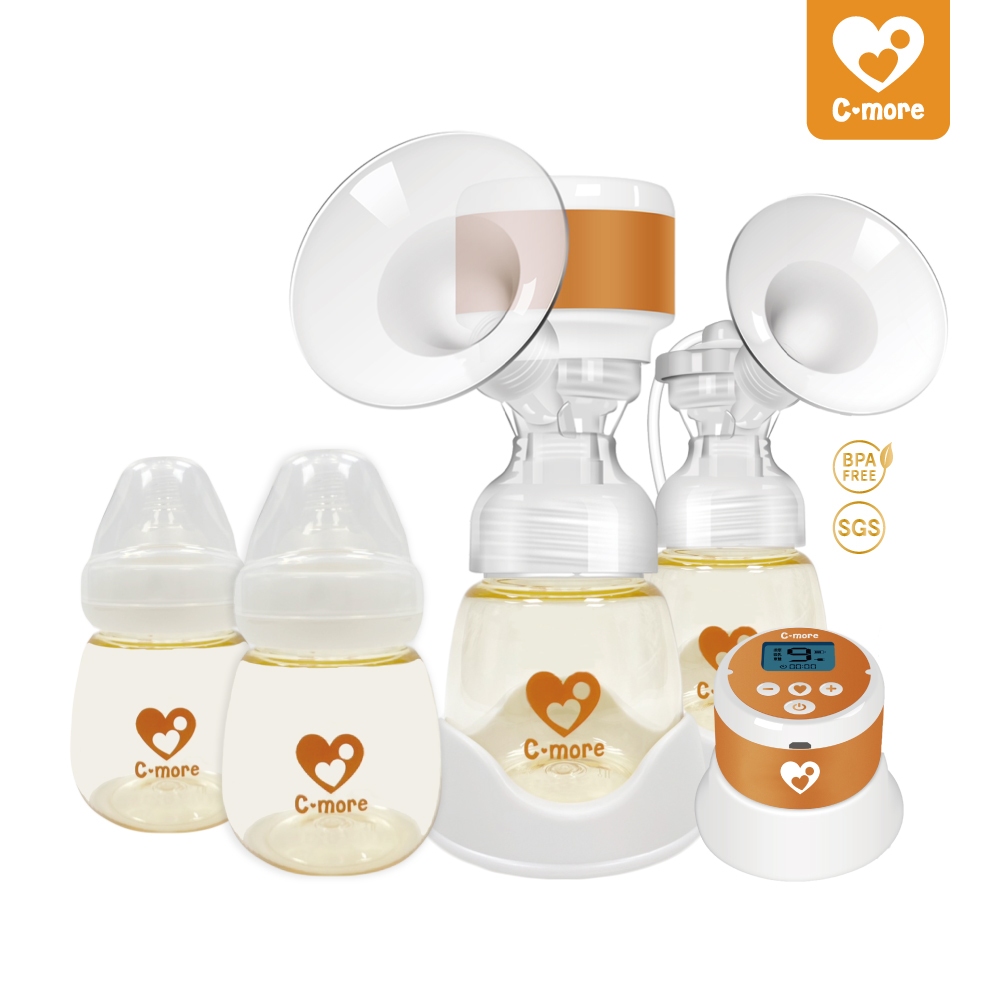【C-more 新貝樂】C1三合一雙邊電動吸乳器+PPSU寬口奶瓶x2《新手必備組》 | 蝦皮購物