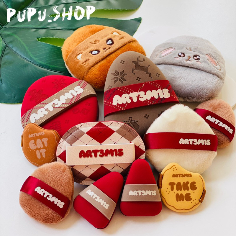 Pupu.shop♡台灣現貨｜凹凸迷思 冬日限定 紅貝貝 棕貝貝 濕漉漉 小耳朵 雙面派 粉撲 凹凸迷思粉撲 | 蝦皮購物