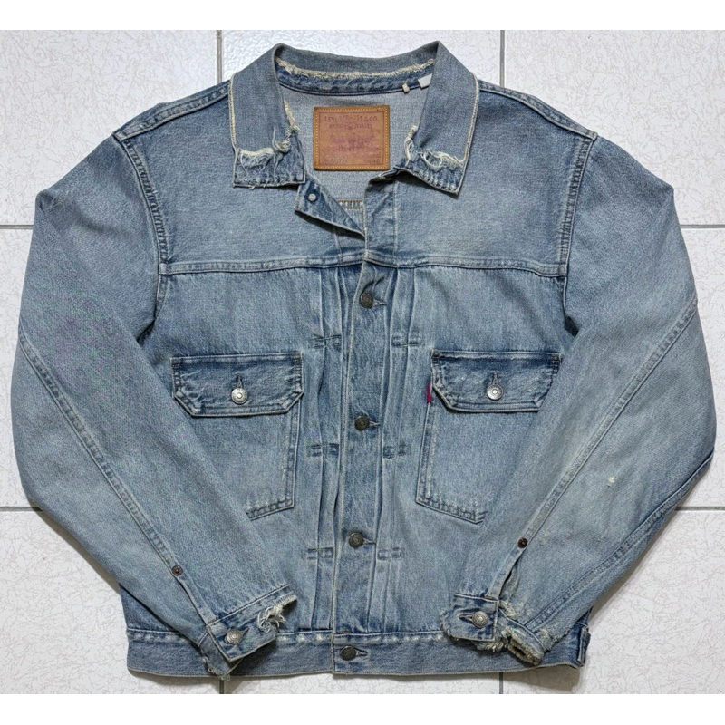 Levi’s Vintage clothing LVC 507XX 40 M號 日本製 牛仔外套 淺色 破壞 復古 | 蝦皮購物