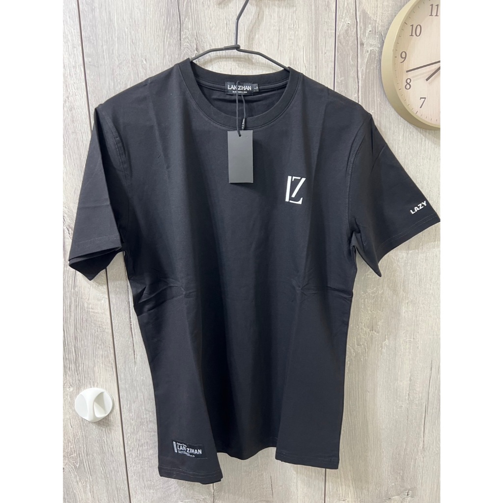 (全新L號)藍紫漢LAZY MAN logo 素著T恤--大人款 | 蝦皮購物