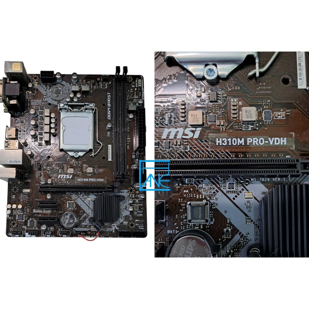 大胖電腦 】微星 H310M PRO-VDH 主機板/1151/八九代/D4/無擋板/保固30天 | 蝦皮購物