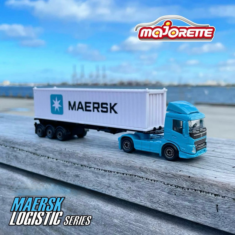 【六四分之一】Majorette 美捷輪｜VOLVO FH16 貨櫃車｜ MAERSK 馬士基物流｜合金模型車 | 蝦皮購物