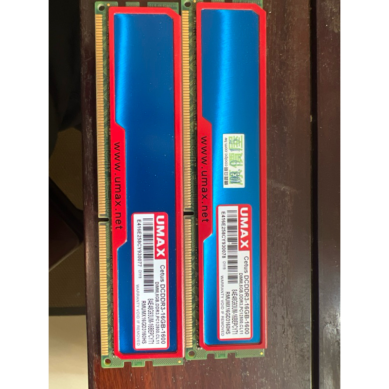 UMAX 雙通道 2組 DDR3 1600 , 8G*4， 共32G 可刀 | 蝦皮購物